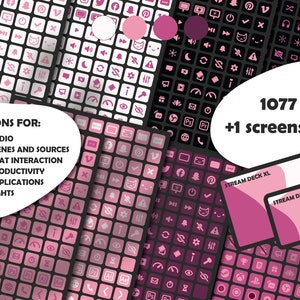 STREAM DECK ICONS Pink Streamer Twitch Discord Youtube - Etsy