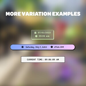 Customizable Time and Date Widget | for Twitch, Youtube and Facebook ...