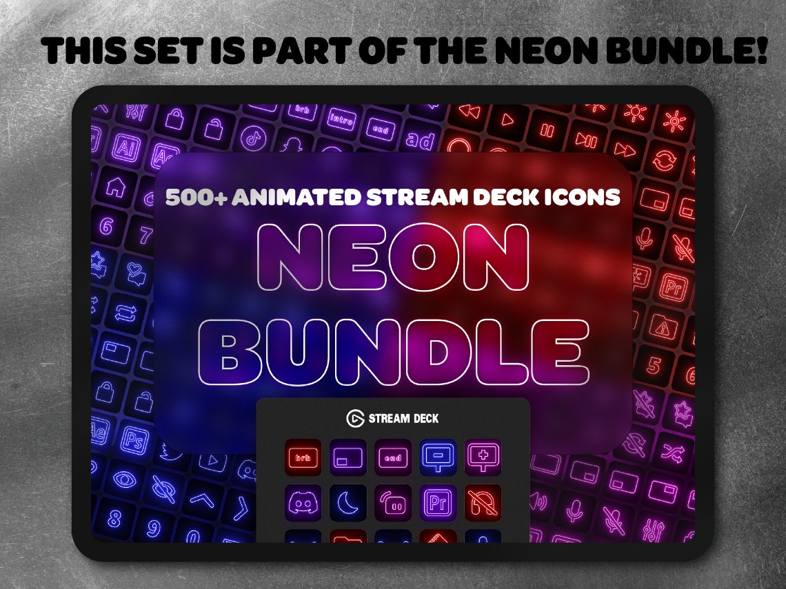 ANIMATED BLUE NEON stream deck icons Streamer Twitch - Etsy Schweiz