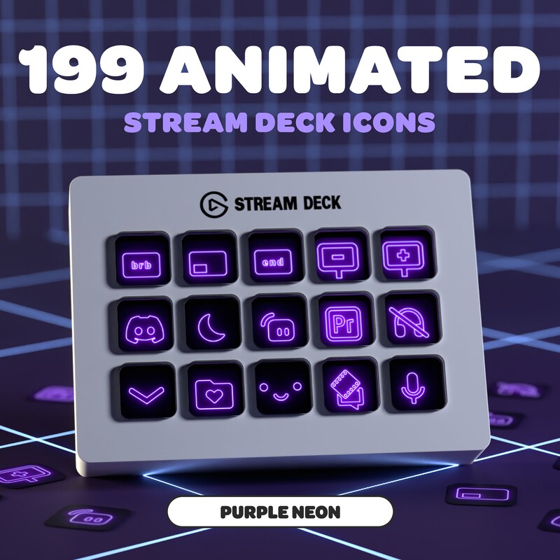 Neon Purple Icons - Etsy