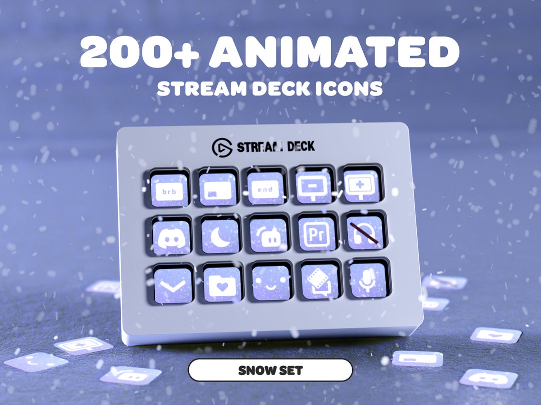 ANIMATED SNOW Stream Deck Icons | Pastel Blue | Streamer | Twitch ...