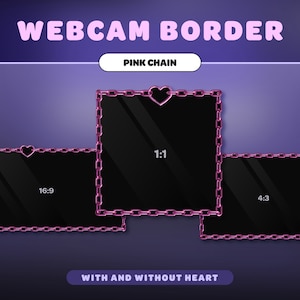 Pink Chain WEBCAM OVERLAY | Stream Overlay | Twitch | Discord | Youtube ...