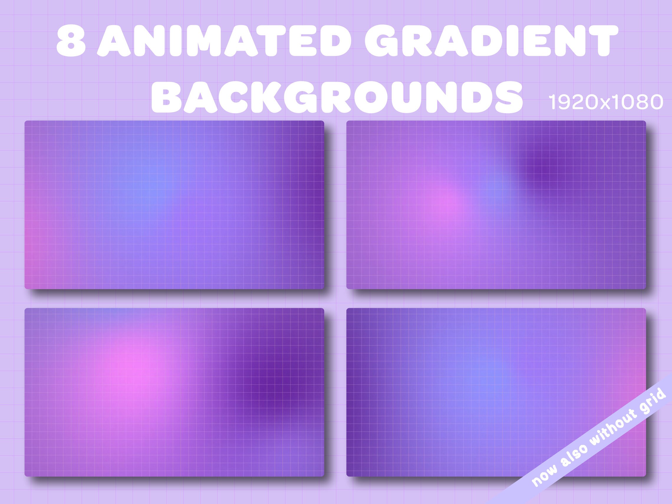 ANIMATED GRADIENT BACKGROUNDS Purple & Pink Streamer - Etsy