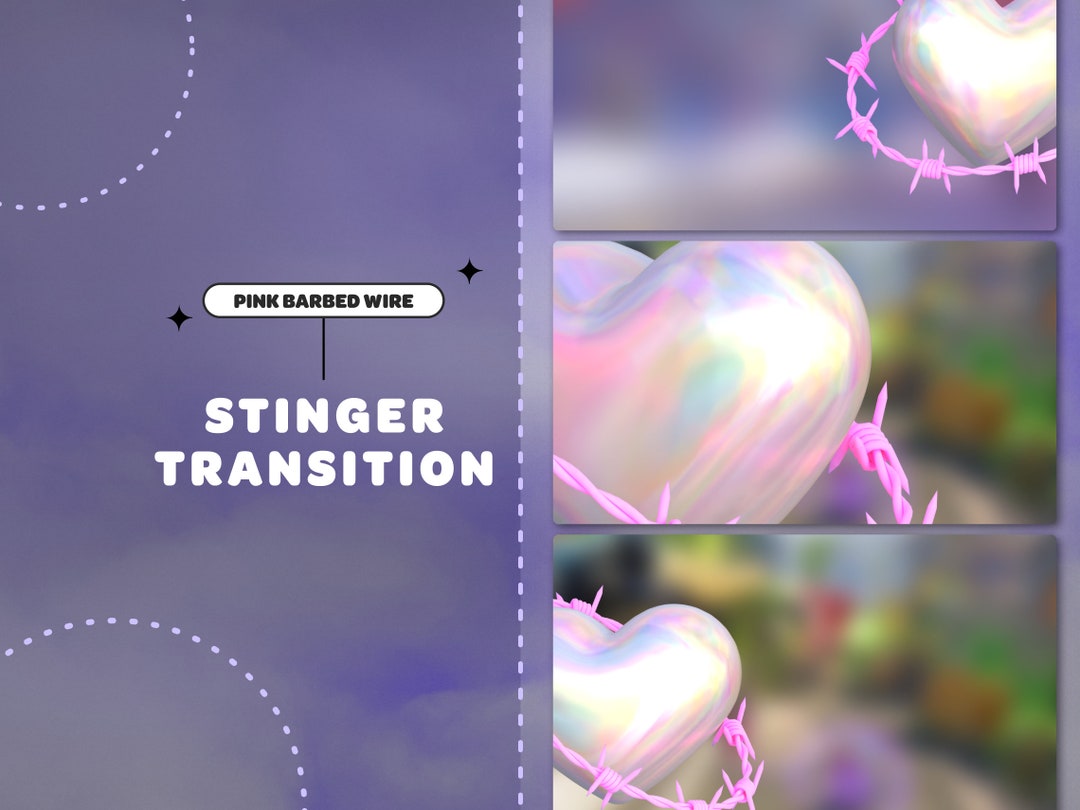 STINGER TRANSITION Pink Barbed Wire | Y2K | Stream Transition | Twitch ...