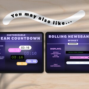 Customizable Event and Social Media Rotator Widget | for Twitch, Youtube and Facebook Streamers ...
