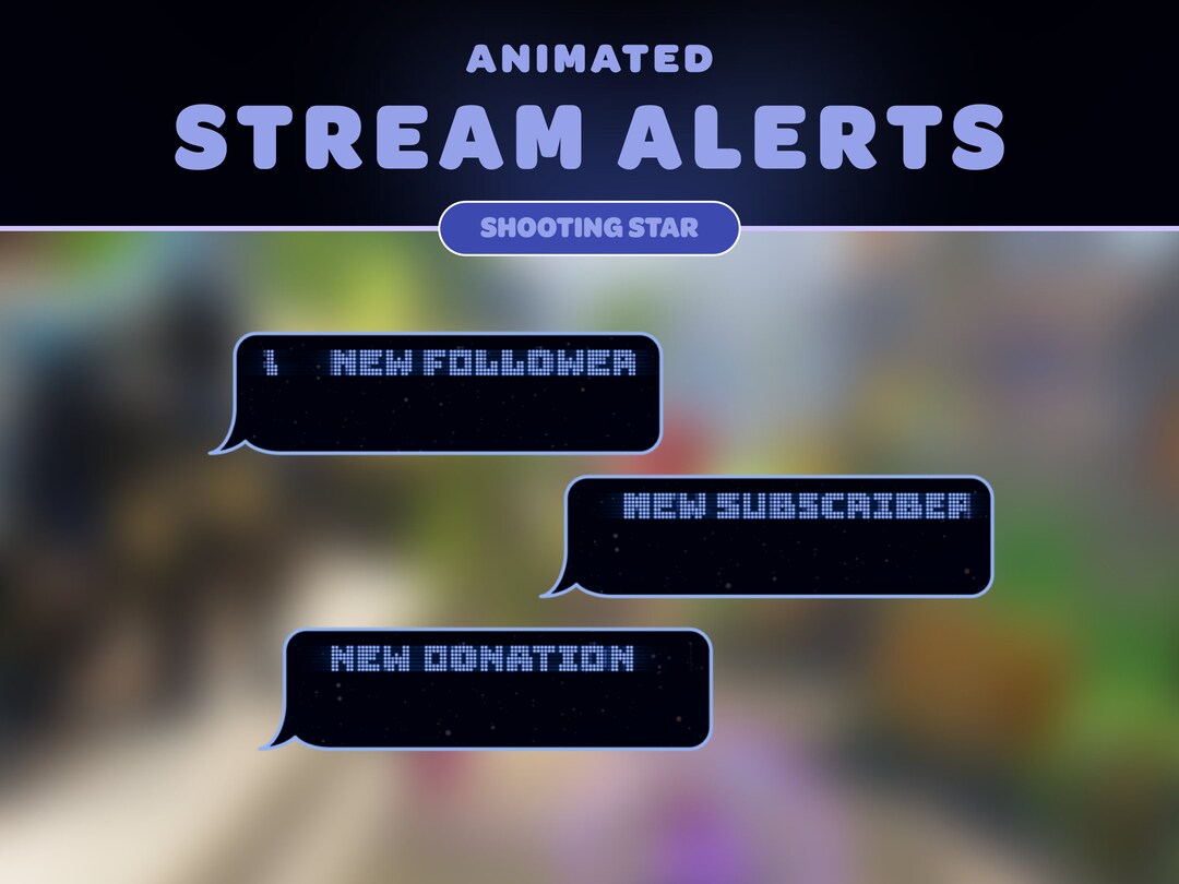 Animated STREAM ALERTS Shooting Star | Blue LED | Minimal | Streamer ...