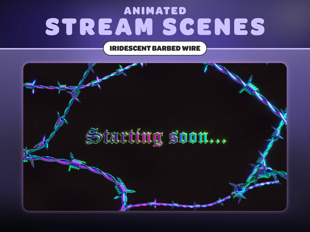ANIMATED STREAM SCENE Pack | Iridescent Barbed Wire | Y2K | Chrome ...