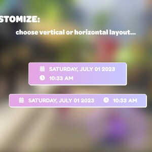 Customizable Time and Date Widget | for Twitch, Youtube and Facebook ...