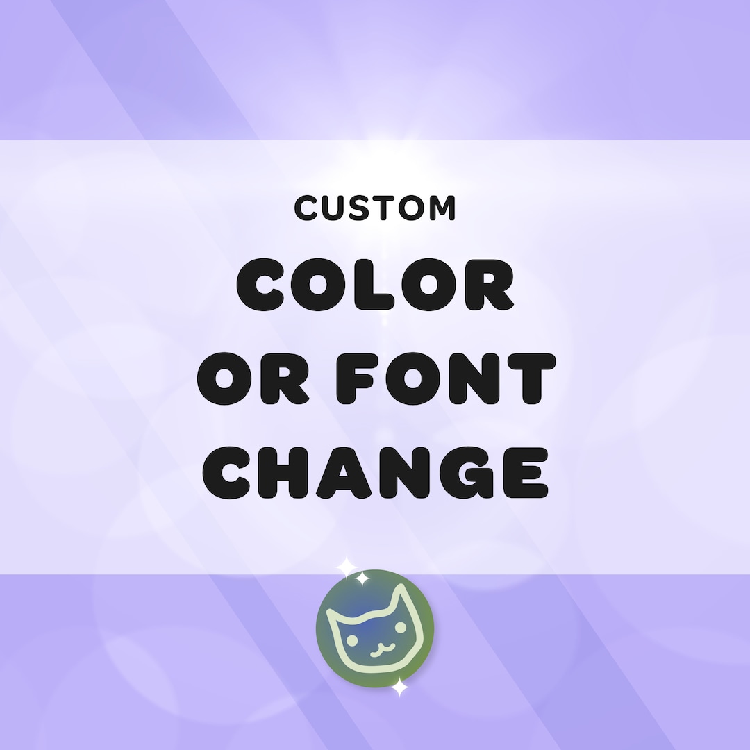Custom Color or Font Change Twitch Panels Stream Overlay - Etsy
