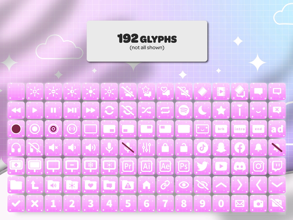 Cute STARS AND CLOUDS stream deck icons Streamer Twitch - Etsy Schweiz