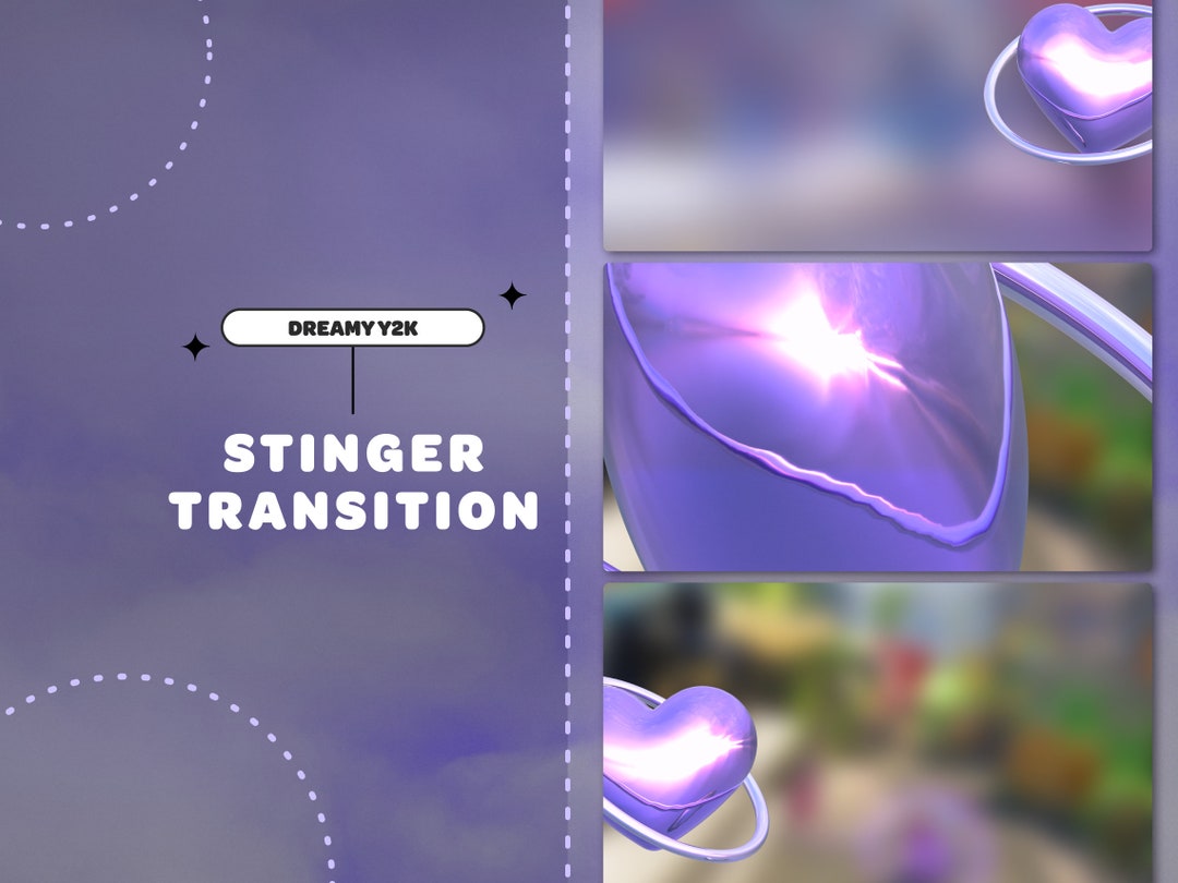 STINGER TRANSITION Dreamy Y2K | Purple | Stream Transition | Twitch ...
