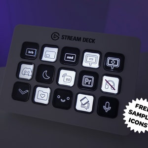 STREAM DECK ICONS Black and White | Streamer | Twitch | Discord ...