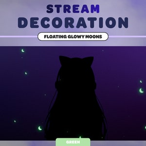 ANIMATED STREAM DECORATION Floating Glowy Moons | Particles | Streamer ...