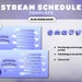 STREAM SCHEDULE Template Blue Bubblegum Canva Template Streamer Twitch ...