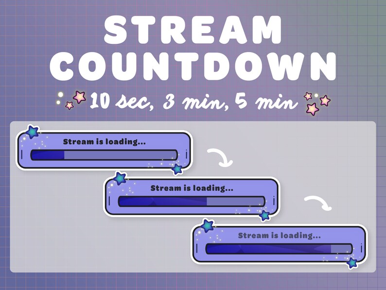 Stream Countdown Timer Deep Blue Stars Streamer Twitch - Etsy