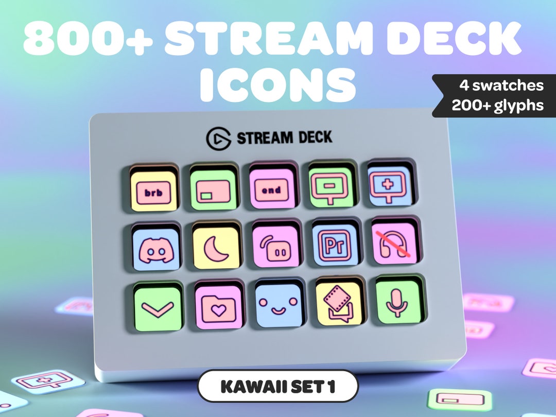 STREAM DECK ICONS Kawaii Set 1 Streamer Twitch Discord Youtube ...