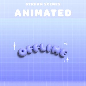 Cute Blue Bubblegum ANIMATED STREAM SCENE Pack | Pastel Blue | Streamer ...