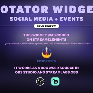 Customizable Event and Social Media Rotator Widget | for Twitch, Youtube and Facebook Streamers ...