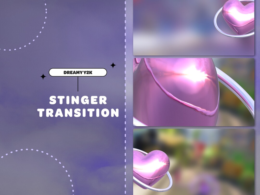 STINGER TRANSITION Dreamy Y2K | Pink | Stream Transition | Twitch ...