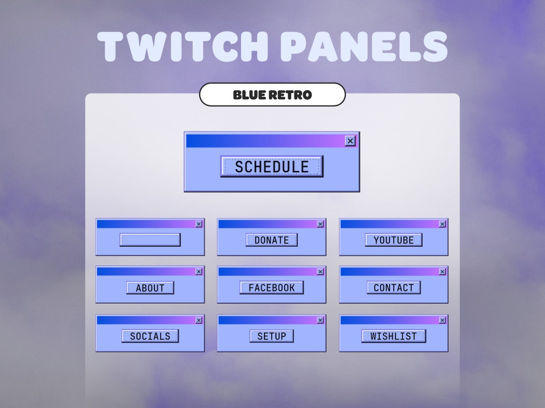 35 Blue Windows Alert TWITCH PANELS | Blue and Purple | Streamer ...