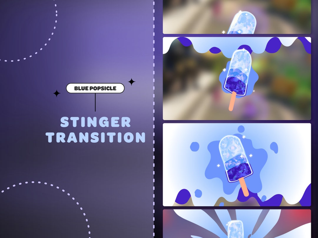 STINGER TRANSITION Blue Popsicle | Stream Transition | Twitch ...