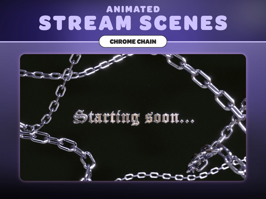 ANIMATED STREAM SCENE Pack | Chrome Chains | Y2K | Chrome | 2000s Style ...