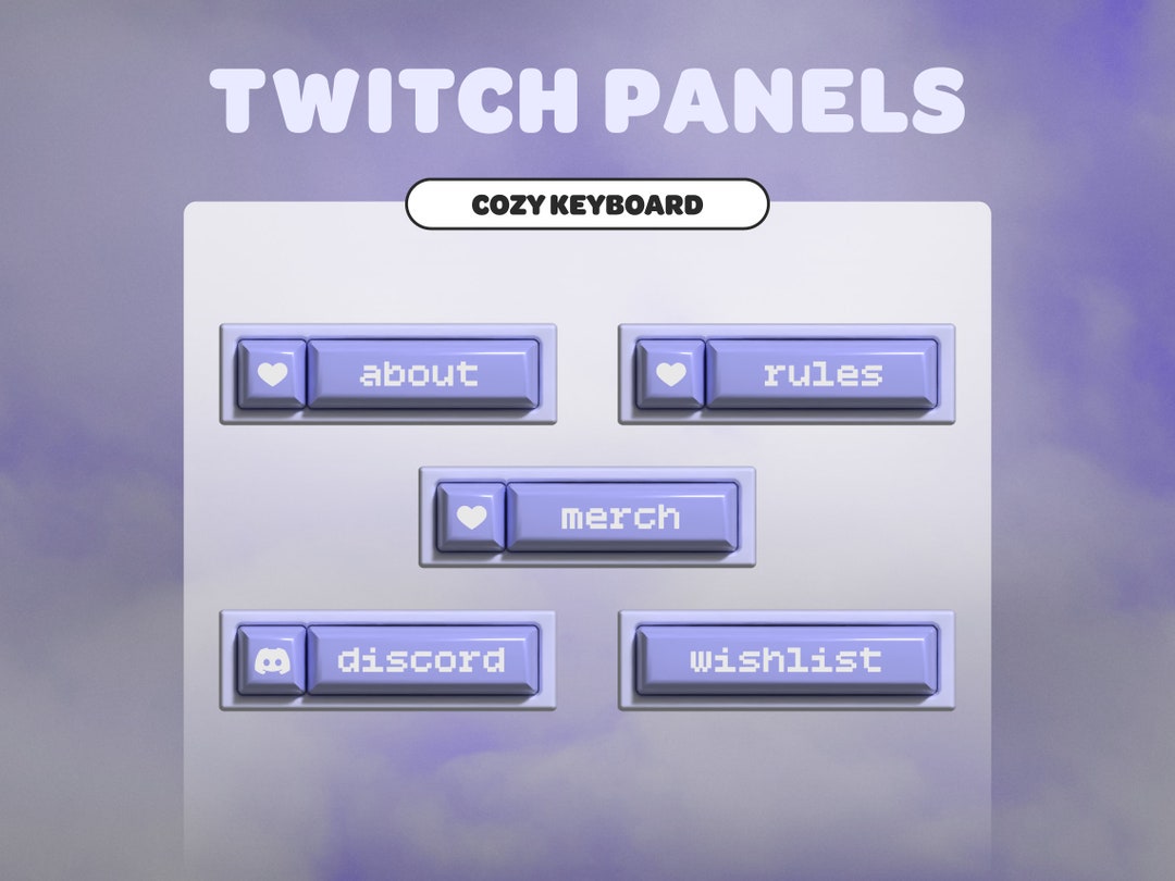 Gaming Keyboard TWITCH PANELS | Pastel Blue | Streamer | Twitch ...