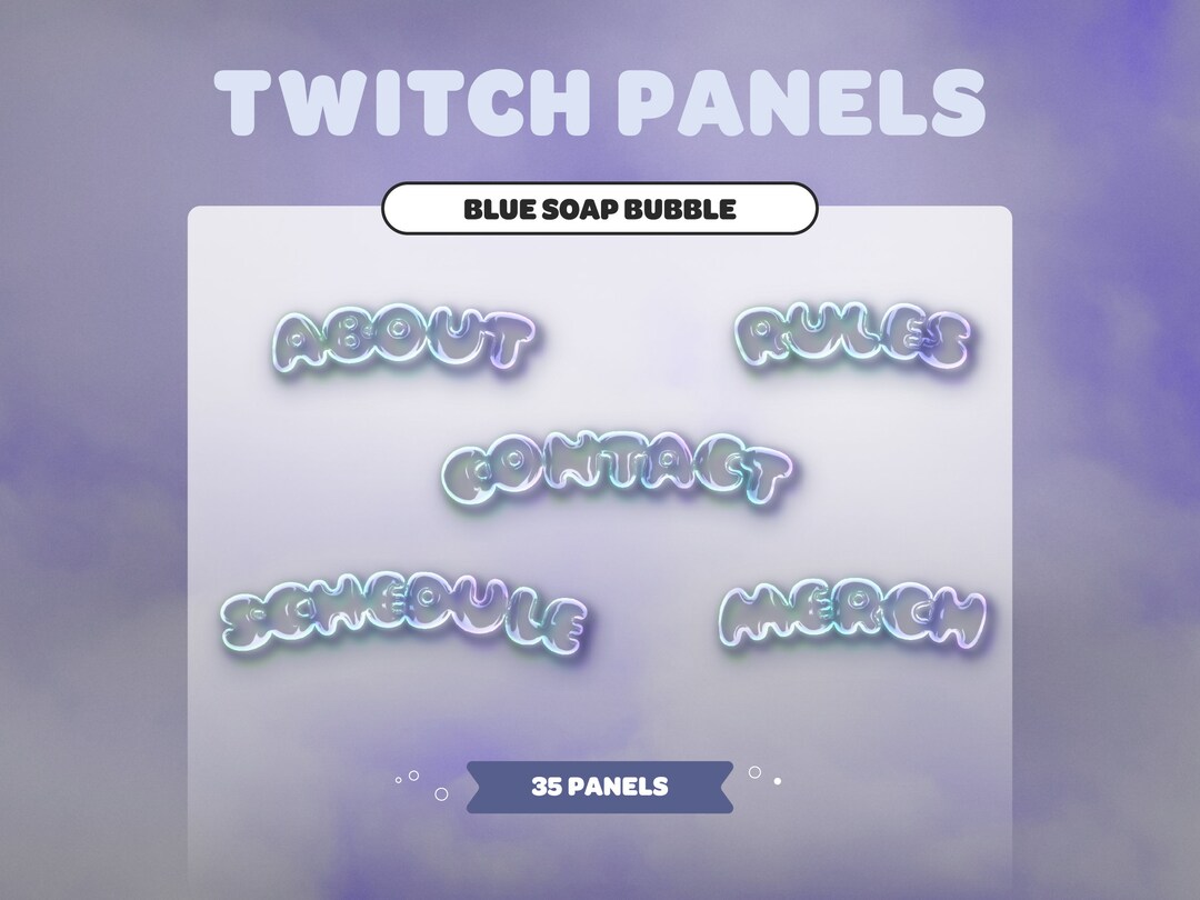 Soap Bubble TWITCH PANELS | Dreamy Pastel | Cute | Streamer | Twitch ...