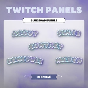 Soap Bubble TWITCH PANELS | Dreamy Pastel | Cute | Streamer | Twitch ...