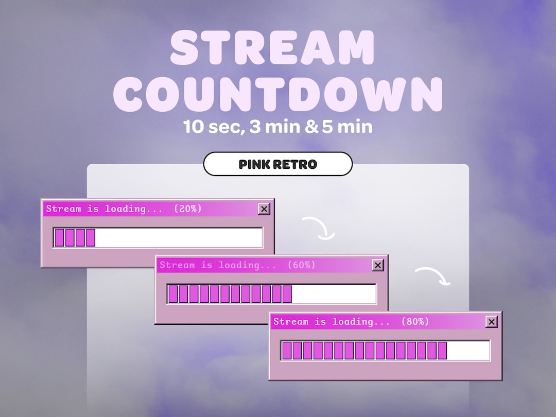 Stream Countdown Timer | Pink | Streamer | Twitch | Discord | Youtube ...