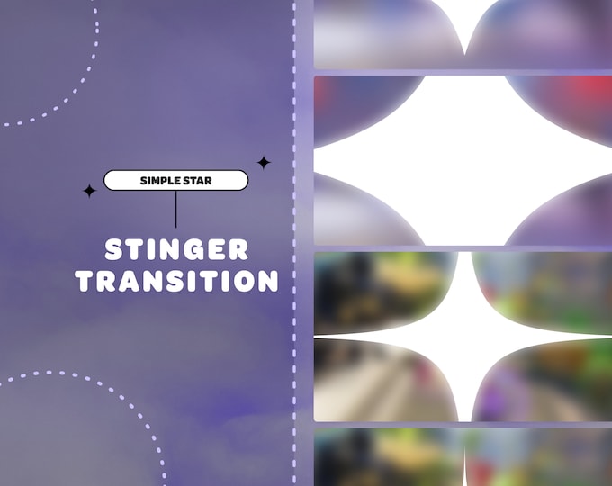 STINGER TRANSITION Simple Star | Stream Transition | Twitch Transition ...