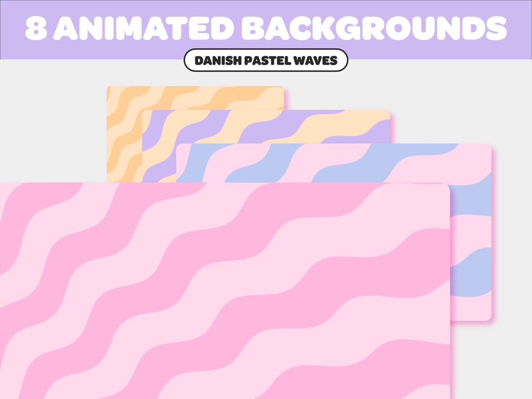 ANIMATED BACKGROUNDS Danish Pastel Waves Streamer Twitch - Etsy