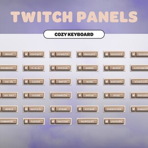 Gaming Keyboard TWITCH PANELS | Beige - Cafe Au Lait | Streamer ...