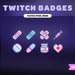 Pastel Pixel Meds TWITCH BADGES Pink Blue Purple Sub Badges Bit Badges ...