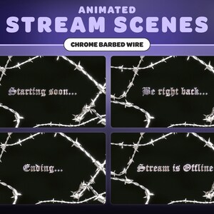ANIMATED STREAM SCENE Pack | Chrome Barbed Wire | Y2K | Chrome | 2000s ...