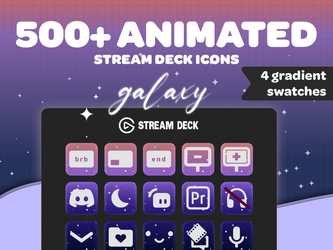 ANIMATED GALAXY Stream Deck Icons Streamer Twitch - Etsy