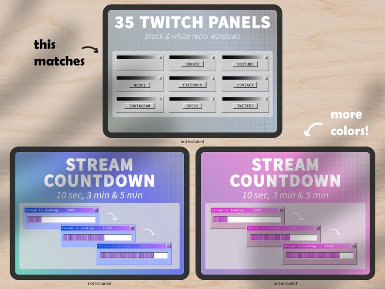 Stream Countdown Timer Black and White Streamer Twitch - Etsy