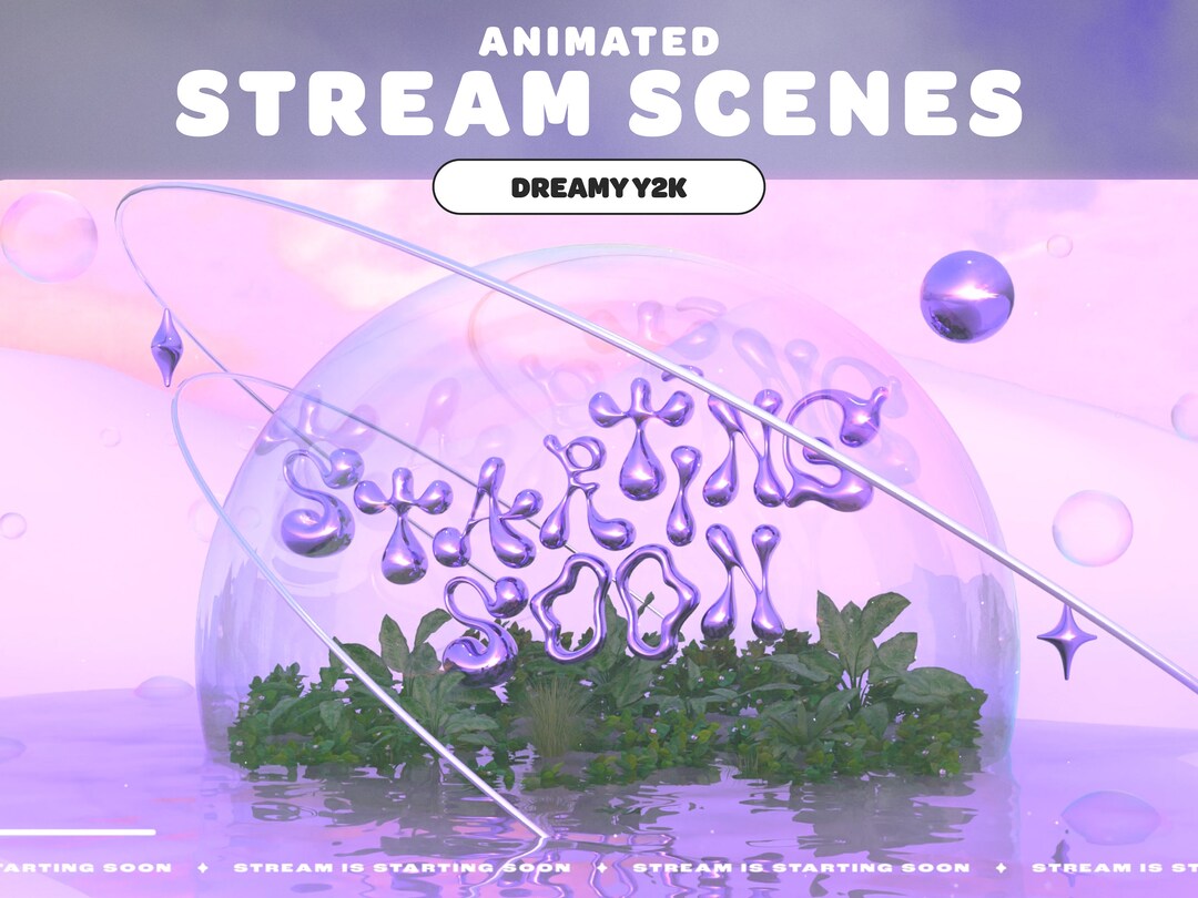 ANIMATED STREAM SCENE Pack | Dreamy Y2K | Purple | 2000s Style ...