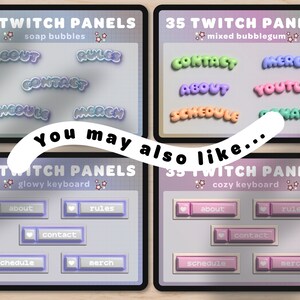 Gaming Keyboard TWITCH PANELS Pastel Colors Streamer Twitch Streaming ...