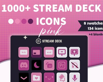 Pink Stream Deck Icons - Etsy