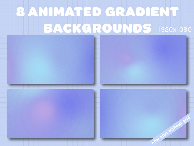 ANIMATED GRADIENT BACKGROUNDS Pastel Blue Streamer - Etsy