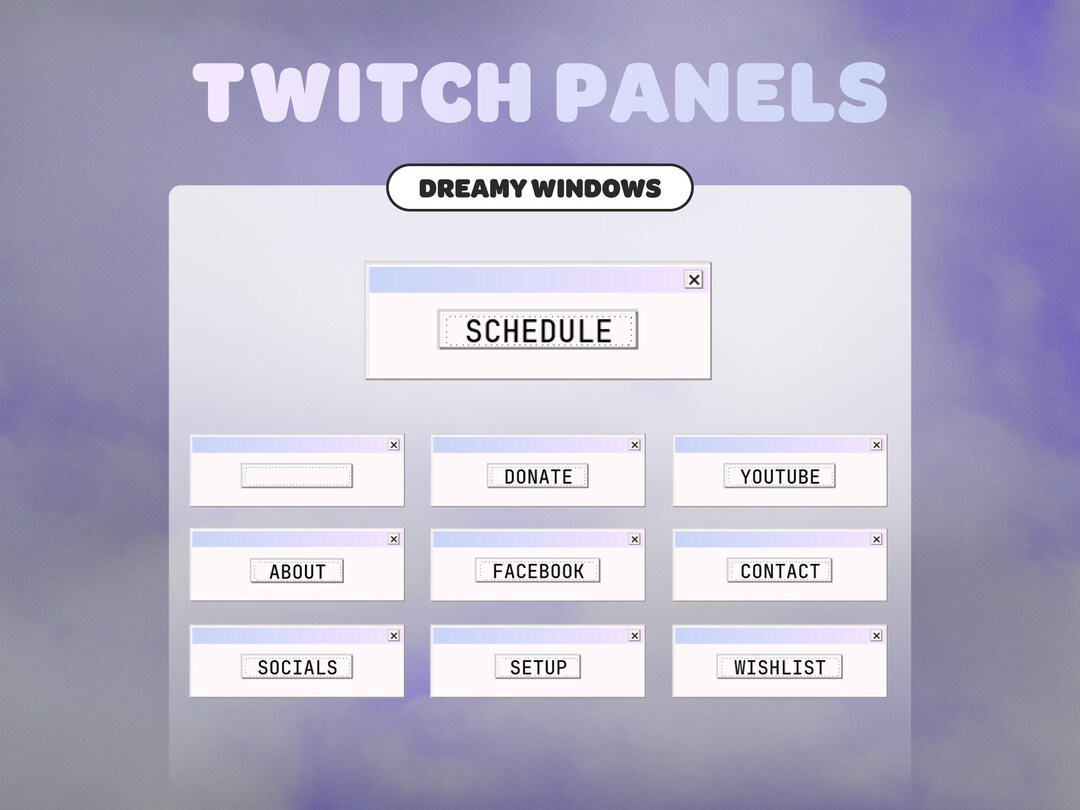 35 Dreamy White and Pastel Windows Alert TWITCH PANELS | Pastel Pink ...