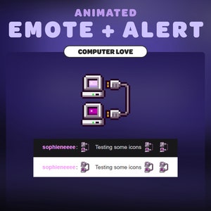 ANIMATED EMOTE | Retro Computer Love | Pink | Streamer | Twitch ...