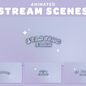 Cute Soap Bubble ANIMATED STREAM SCENE Pack | Pastel Blue & Purple ...