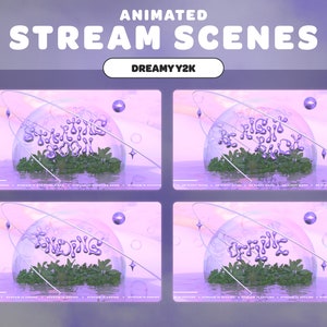 ANIMATED STREAM SCENE Pack | Dreamy Y2K | Purple | 2000s Style ...
