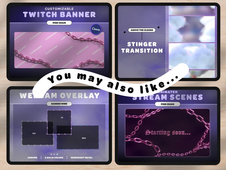 Pink Chain WEBCAM OVERLAY Stream Overlay Twitch Discord - Etsy Australia