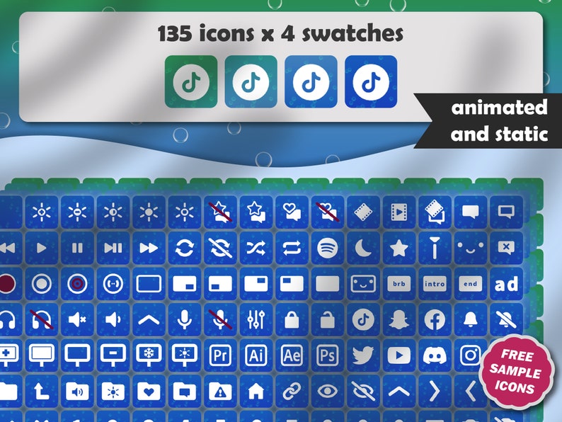 ANIMATED UNDERWATER Stream Deck Icons Streamer Twitch - Etsy