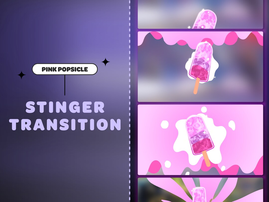 STINGER TRANSITION Pink Popsicle Stream Transition Twitch Transition ...