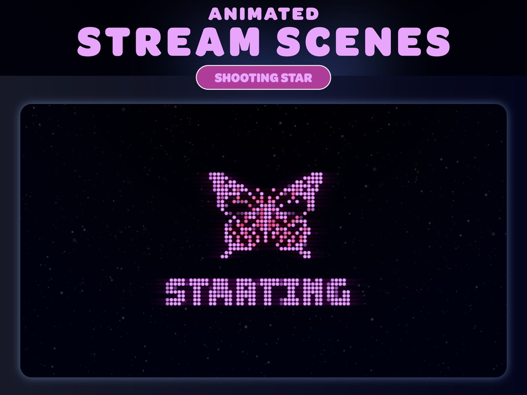 ANIMATED STREAM SCENE Pack | Shooting Star | Galaxy | Star Burst | Pink ...