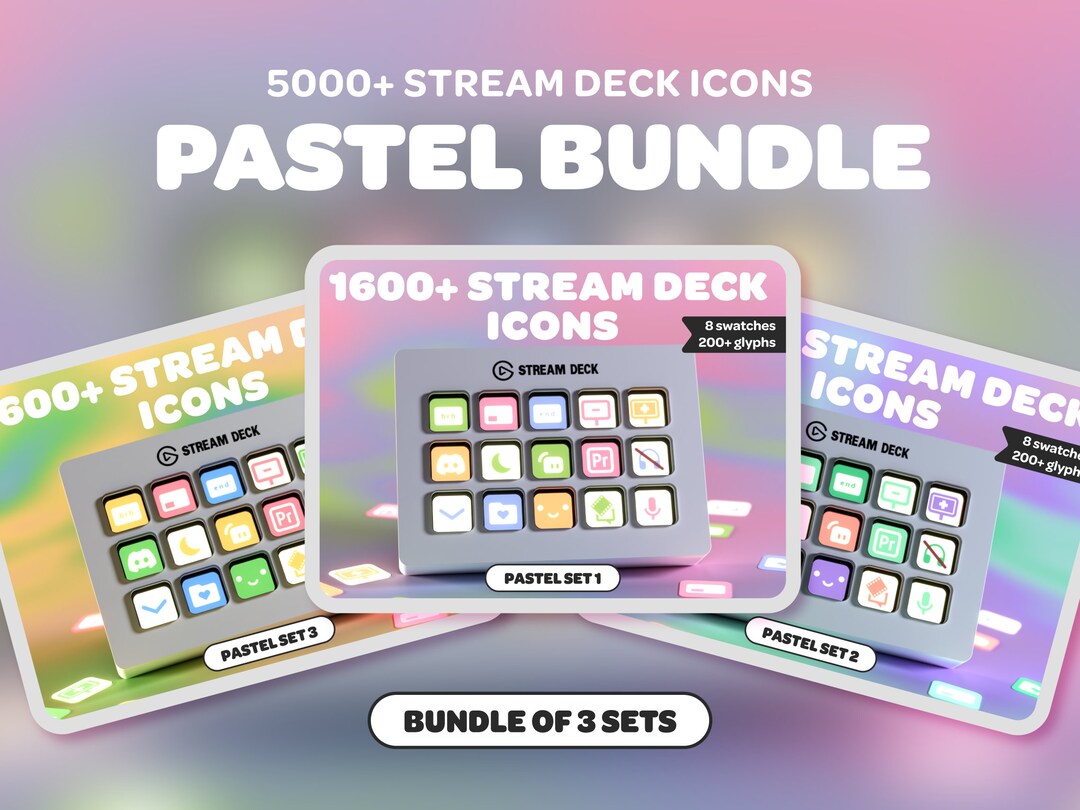 STREAM DECK ICONS Pastel Bundle | Streamer | Twitch | Discord | Youtube ...